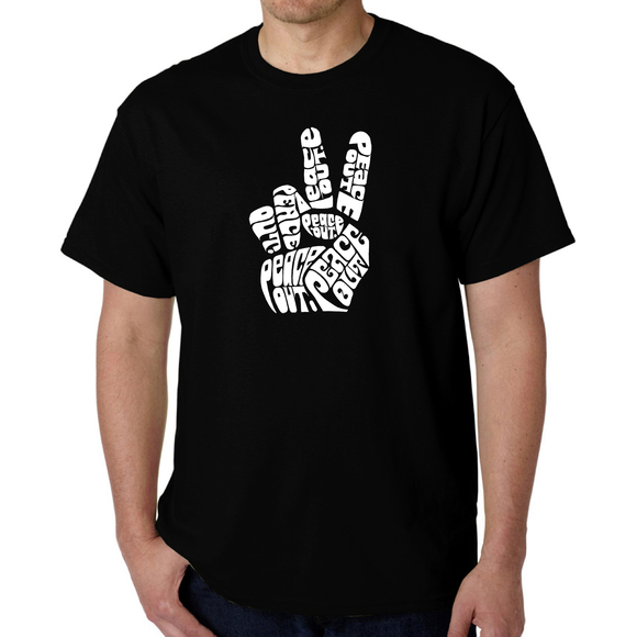 LA Pop Art | Shirts | Mens Word Art Tshirt Peace Out | Poshmark